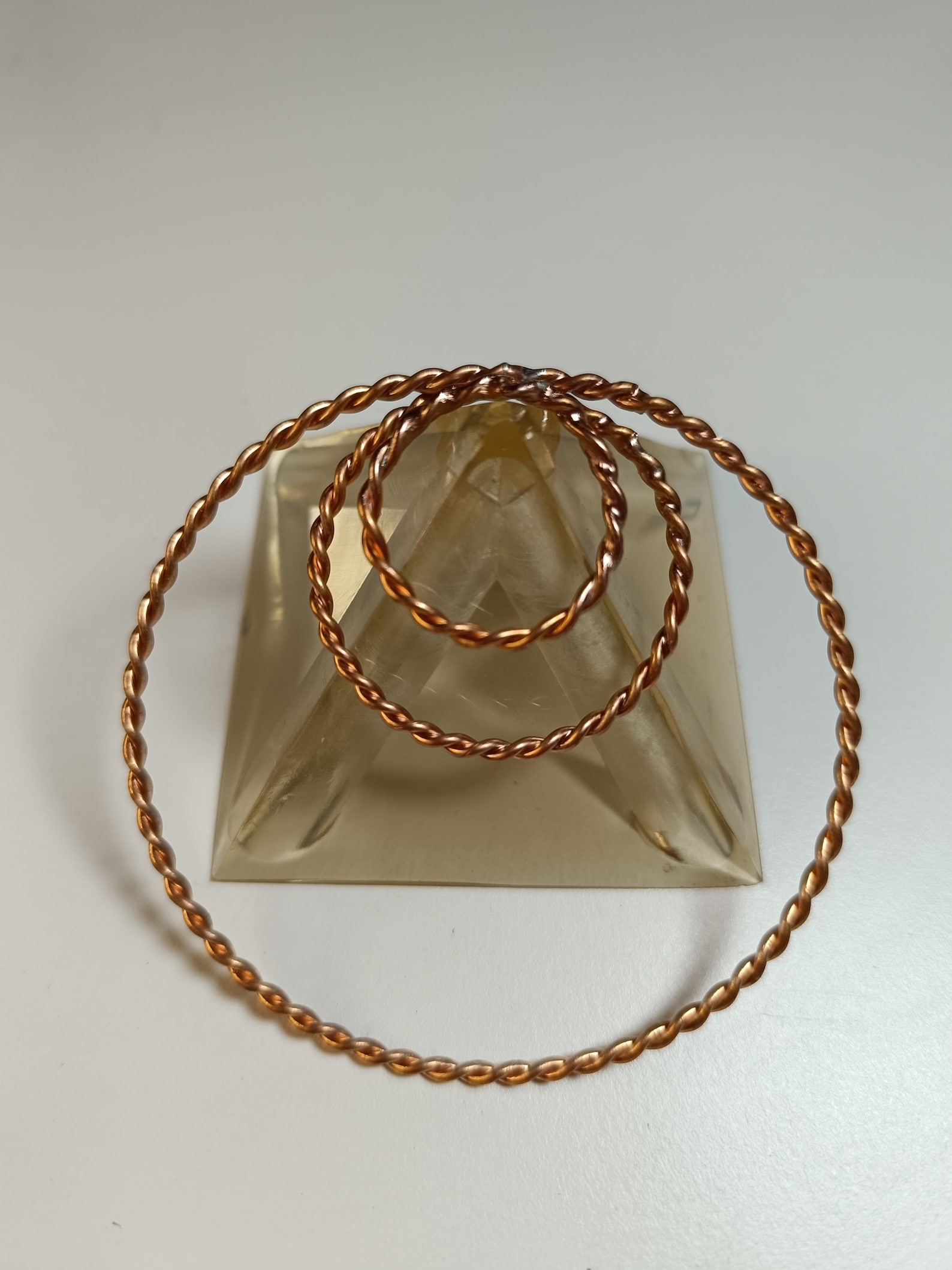 Trio 188 Mhz Empowerment Cubit Copper Tensor Rings Set of Rings 1/9, 1/ ...