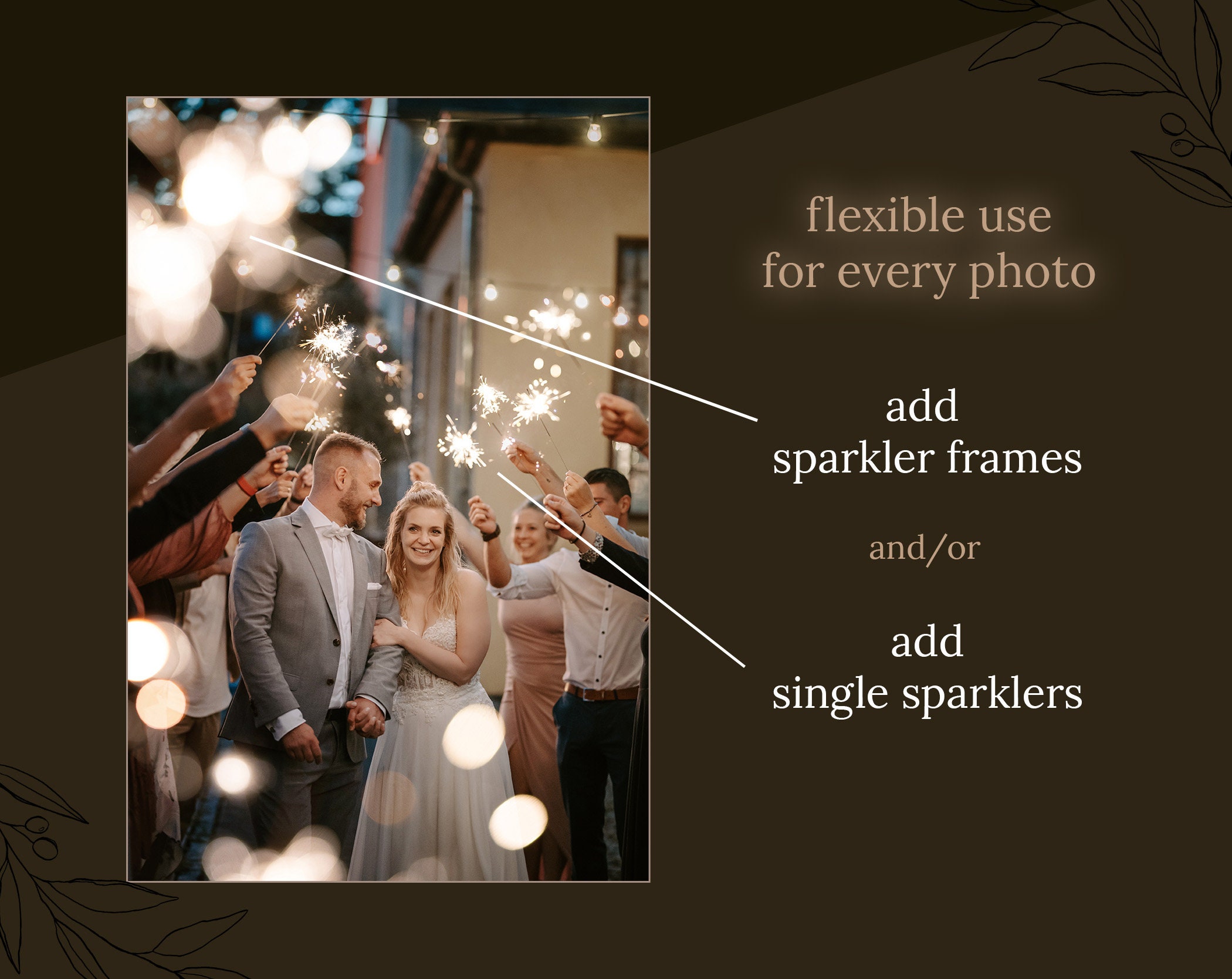 Sparkler Overlays for Photoshop, Wedding Sparkler, Sparkler Exit, Bright Colors, New Years Eve ...