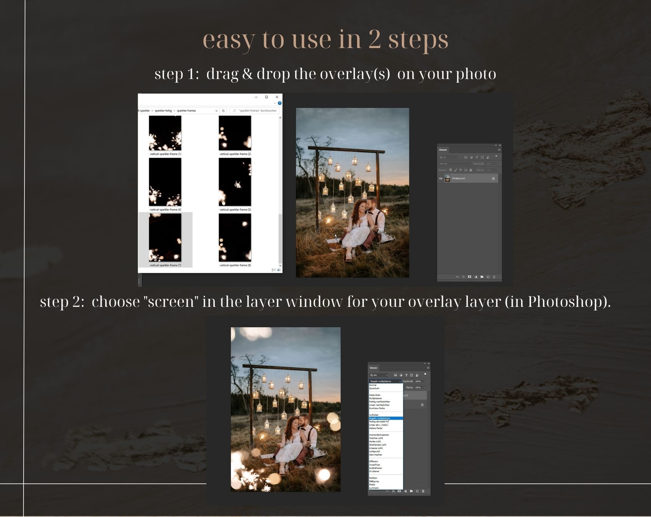 Sparkler Overlays for Photoshop, Wedding Sparkler, Sparkler Exit, Bright Colors, New Years Eve ...