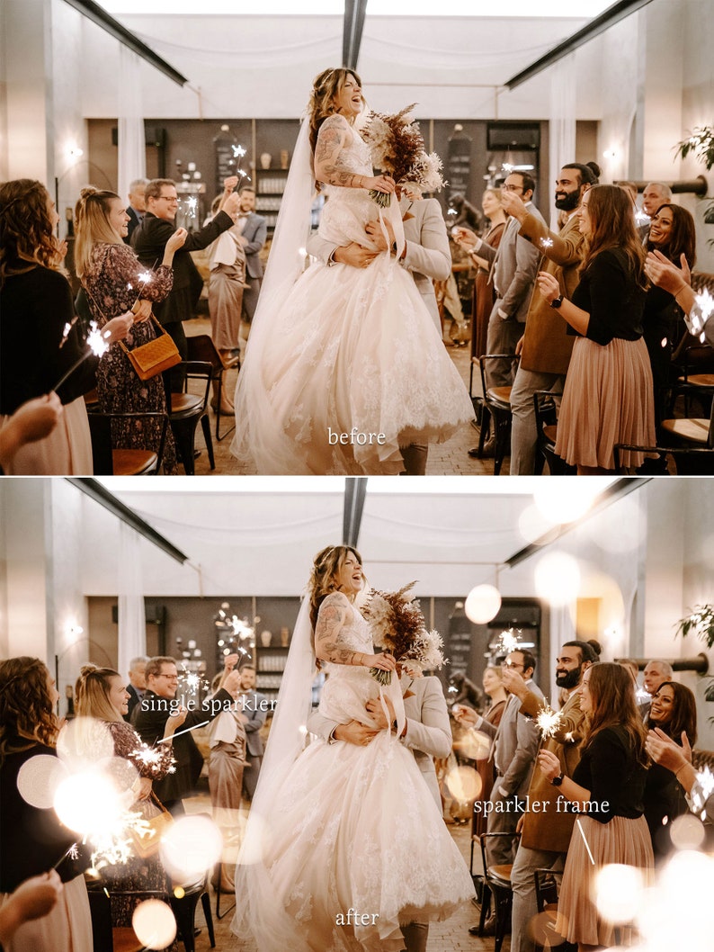 Sparkler Overlays for Photoshop, Wedding Sparkler, Sparkler Exit, Bright Colors, New Years Eve ...