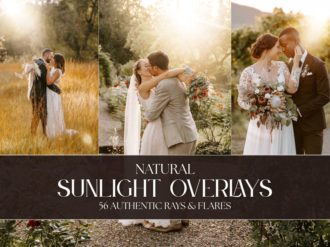 Sunlight & Flares Overlay Set : 56 Natural Photoshop Overlays for ...