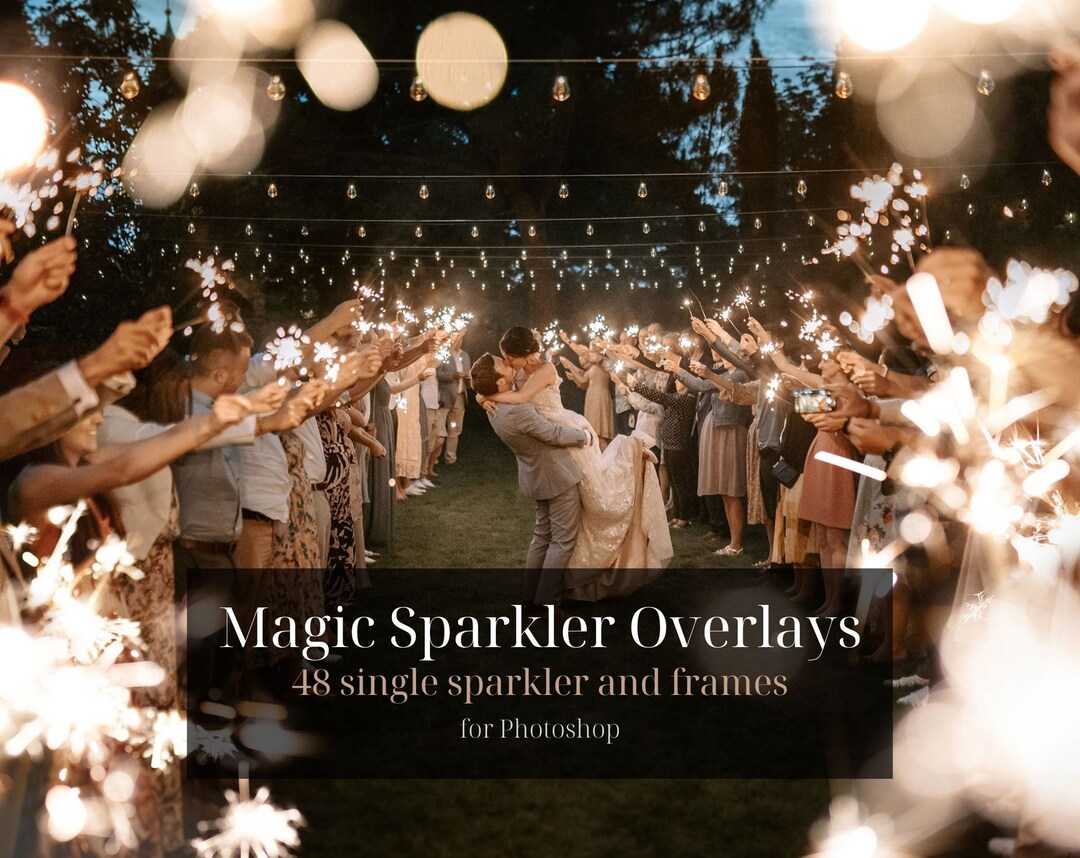 Sparkler Overlays for Photoshop, Wedding Sparkler, Sparkler Exit ...