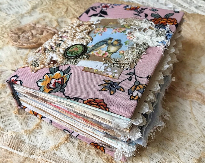 Vintage Lace Decorated Junk Journal Journal Handmade Rustic - Etsy