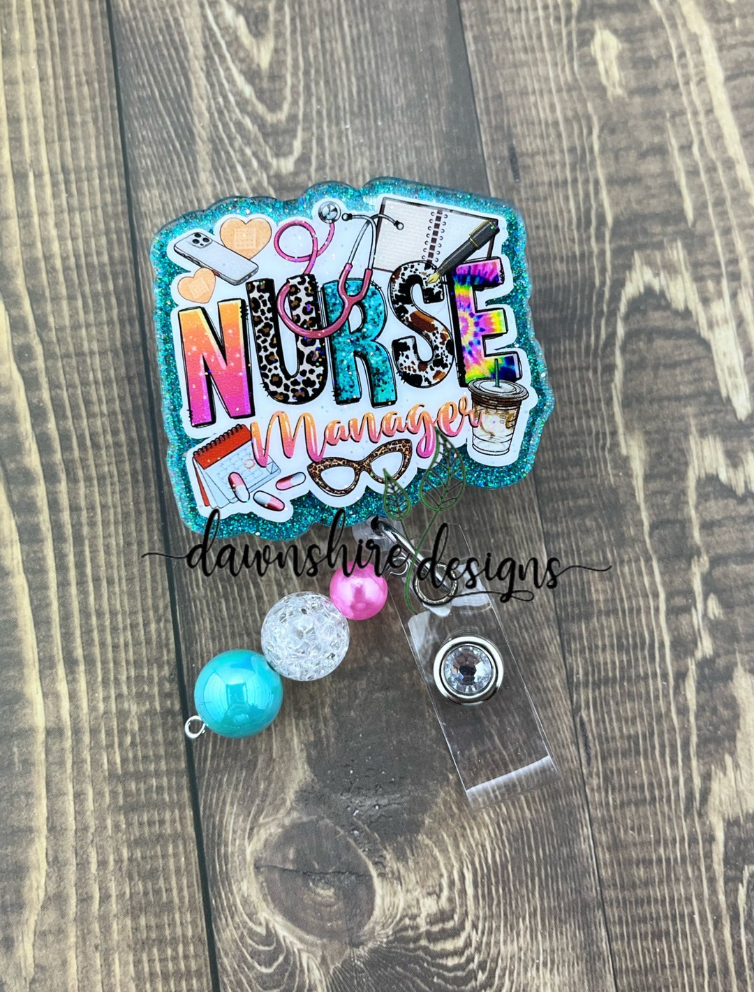 Nurse Manager Badge Reel, Gift for Nurse Manager, Manager Badge Holder ...