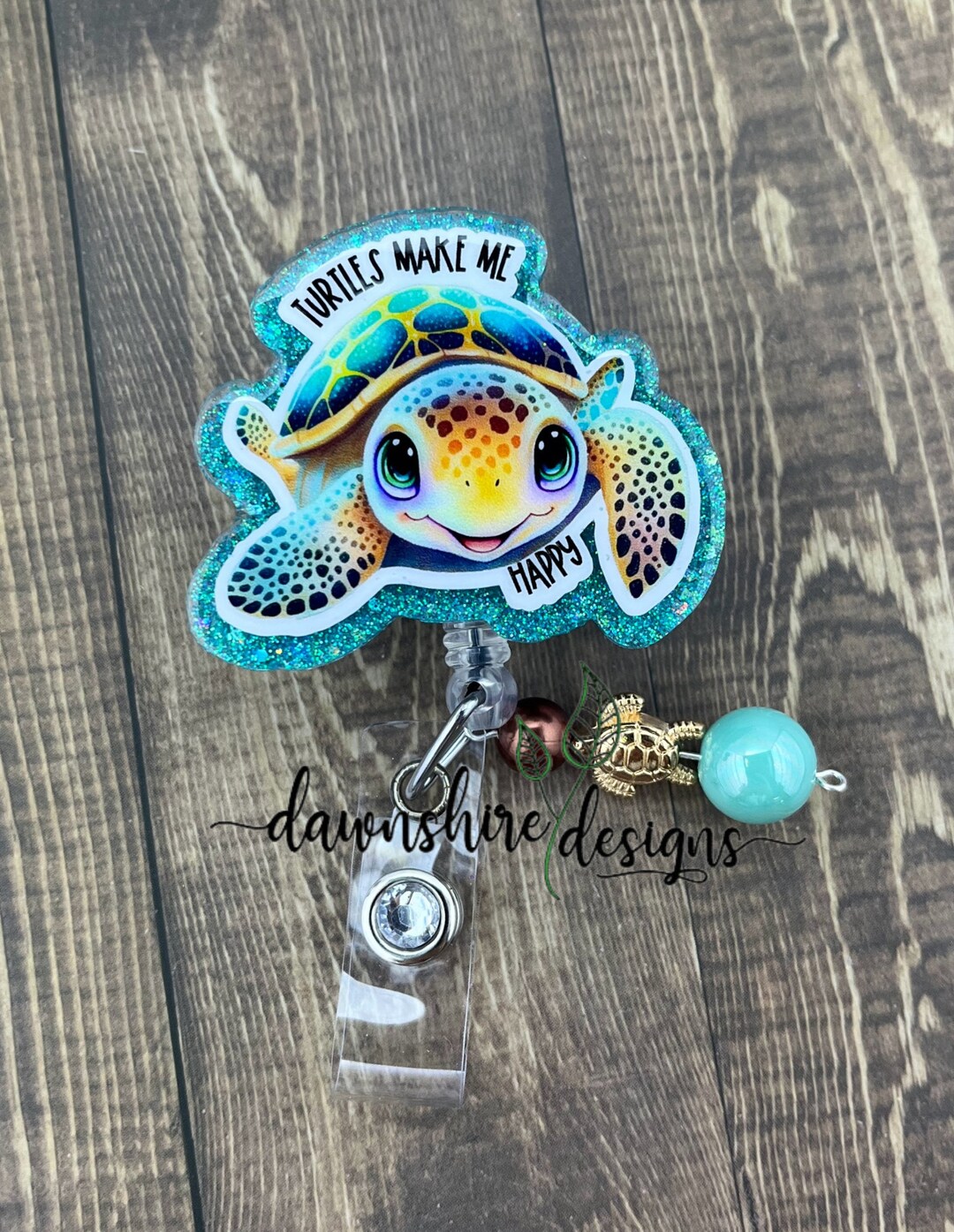 Cute Turtle Badge Reel, Sea Turtle Badge, Badge Reel for Nurse, Badge ...