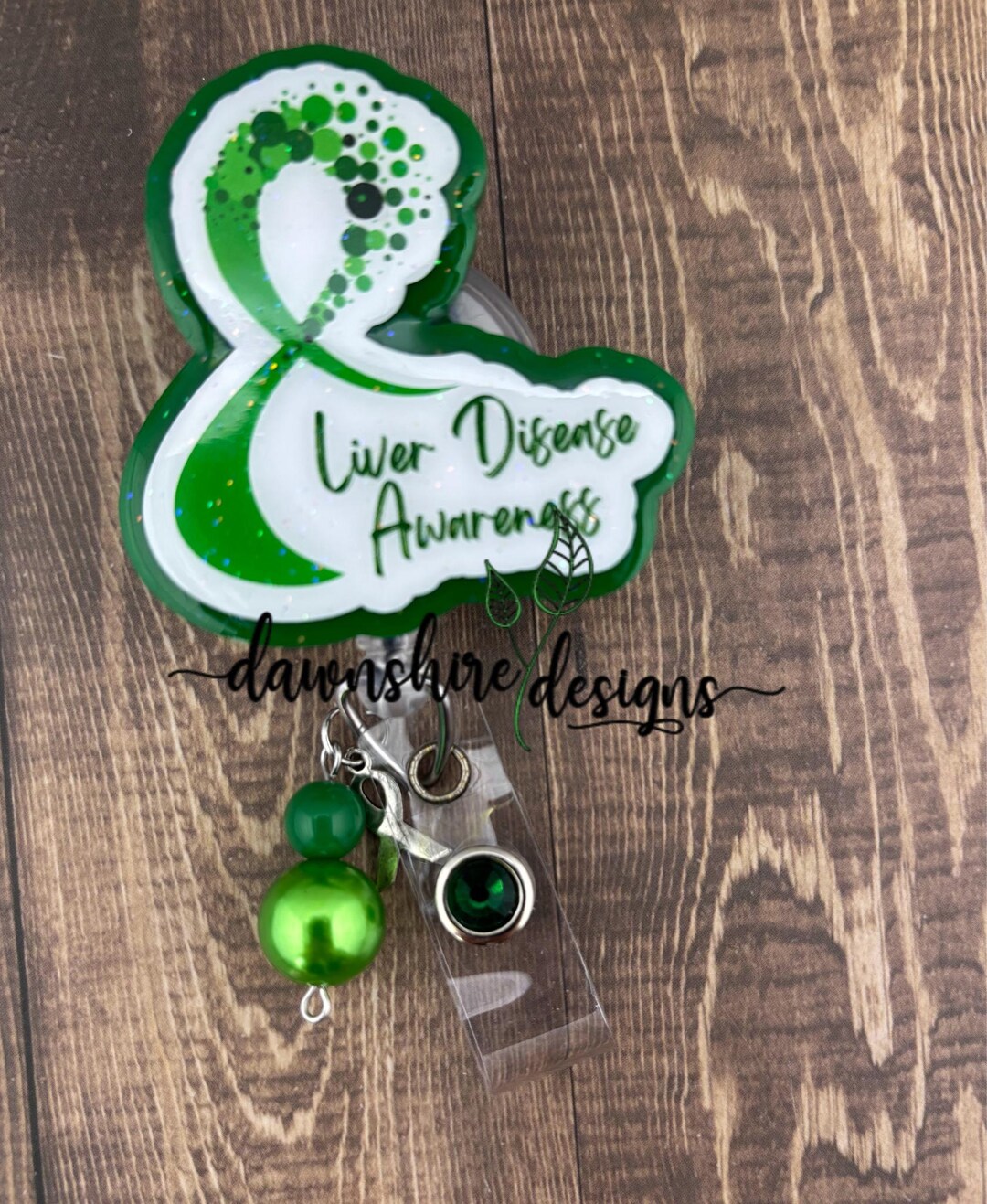 Liver Disease Awareness Badge, Green Ribbon Badge, Awareness Badge ...