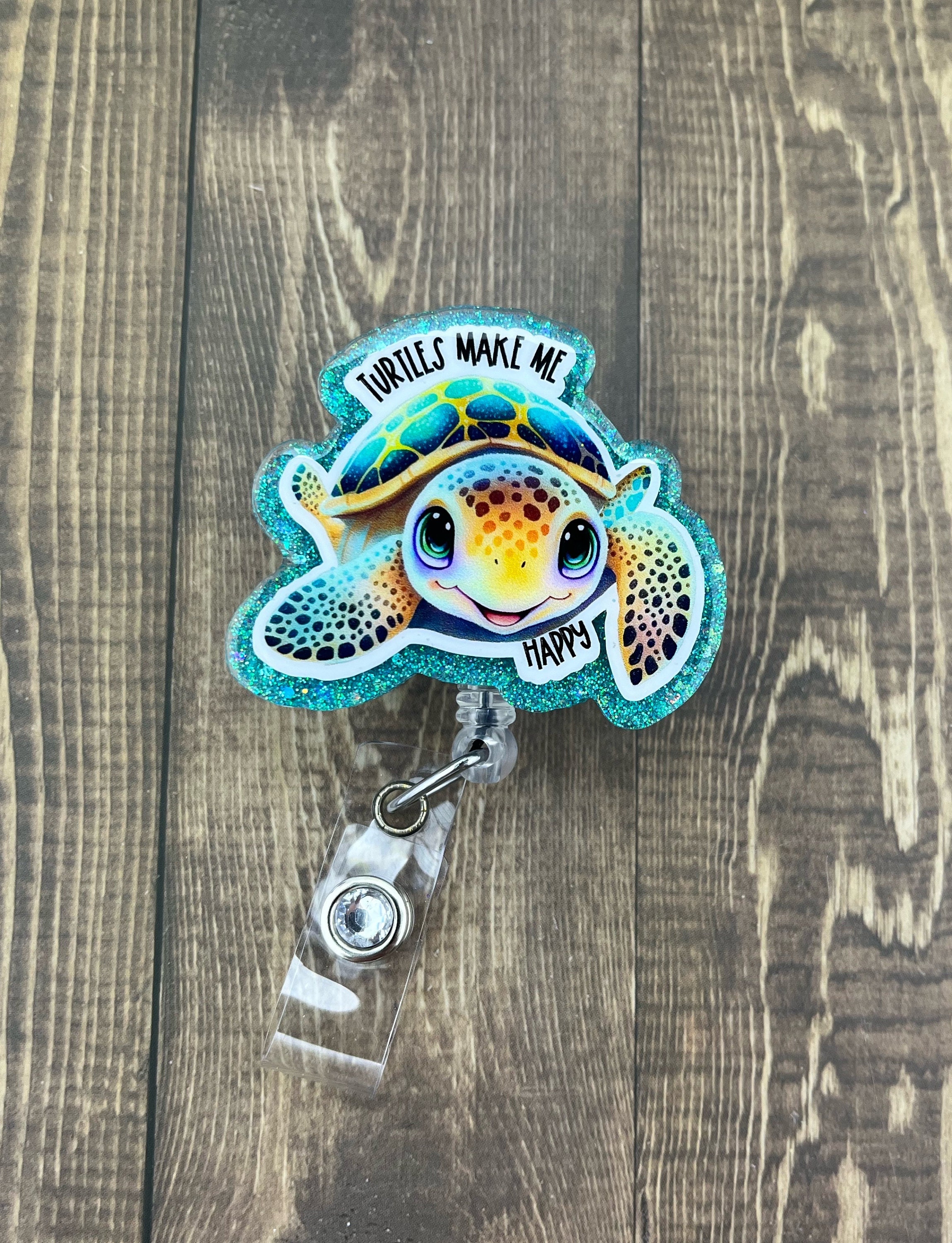 Cute Turtle Badge Reel, Sea Turtle Badge, Badge Reel for Nurse, Badge ...