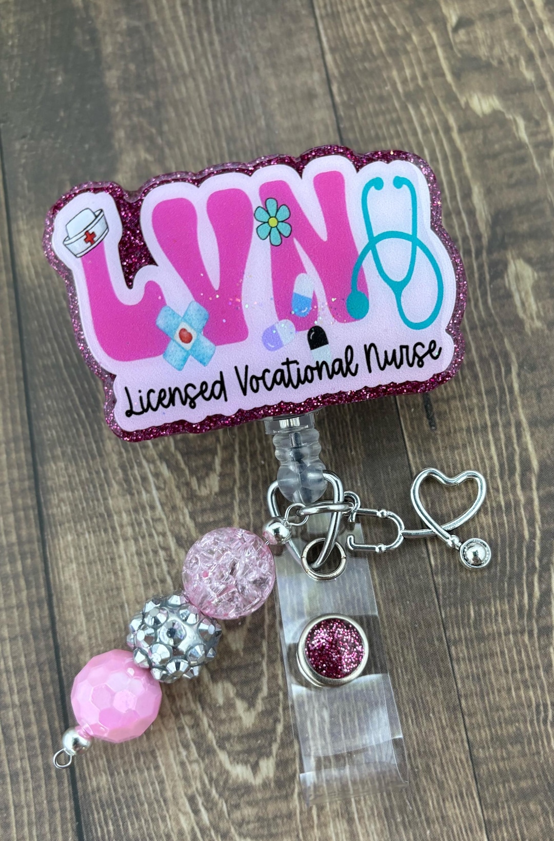 LVN Badge Reel, LVN Badge Holder, Gift for LVN, Gift for Licensed ...