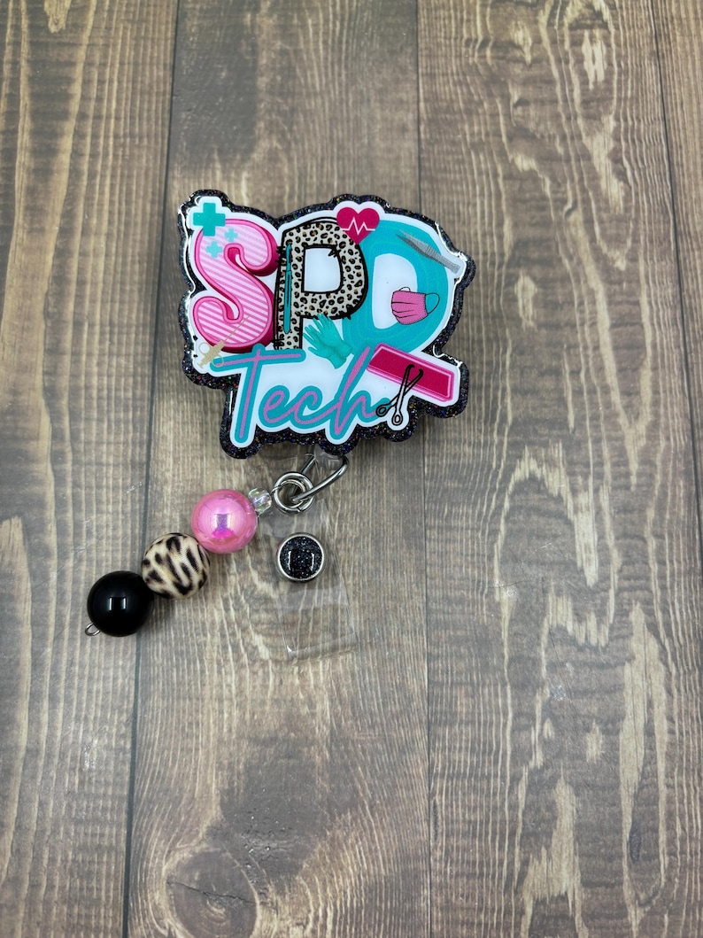 SPD Tech Badge Reel, Badge Holder for Sterile Processing Department ...