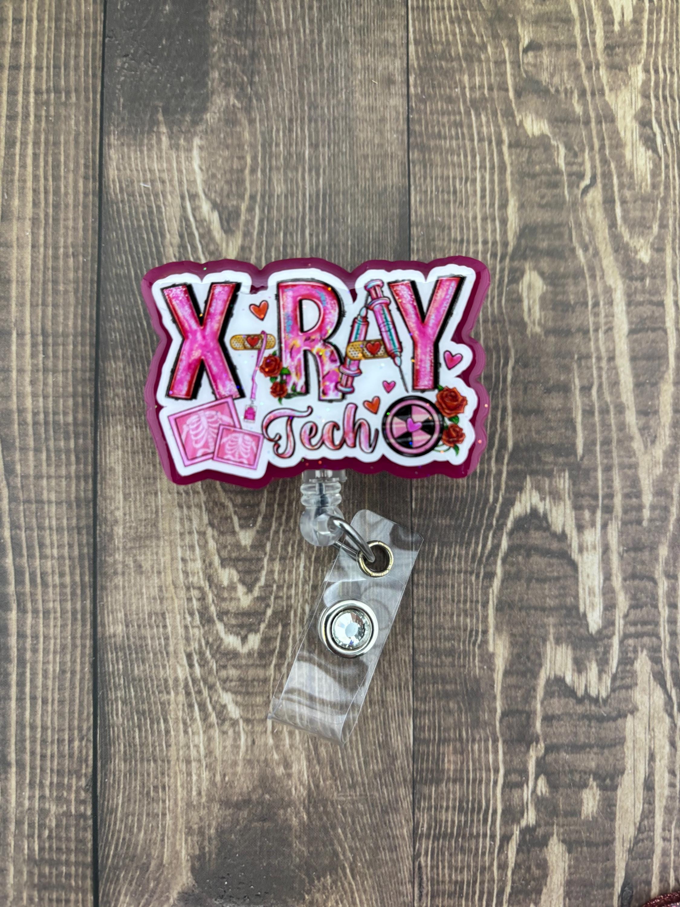 Xray Badge Reel, Radiology Badge Reel, Beaded Badge, Badge Reel for ...