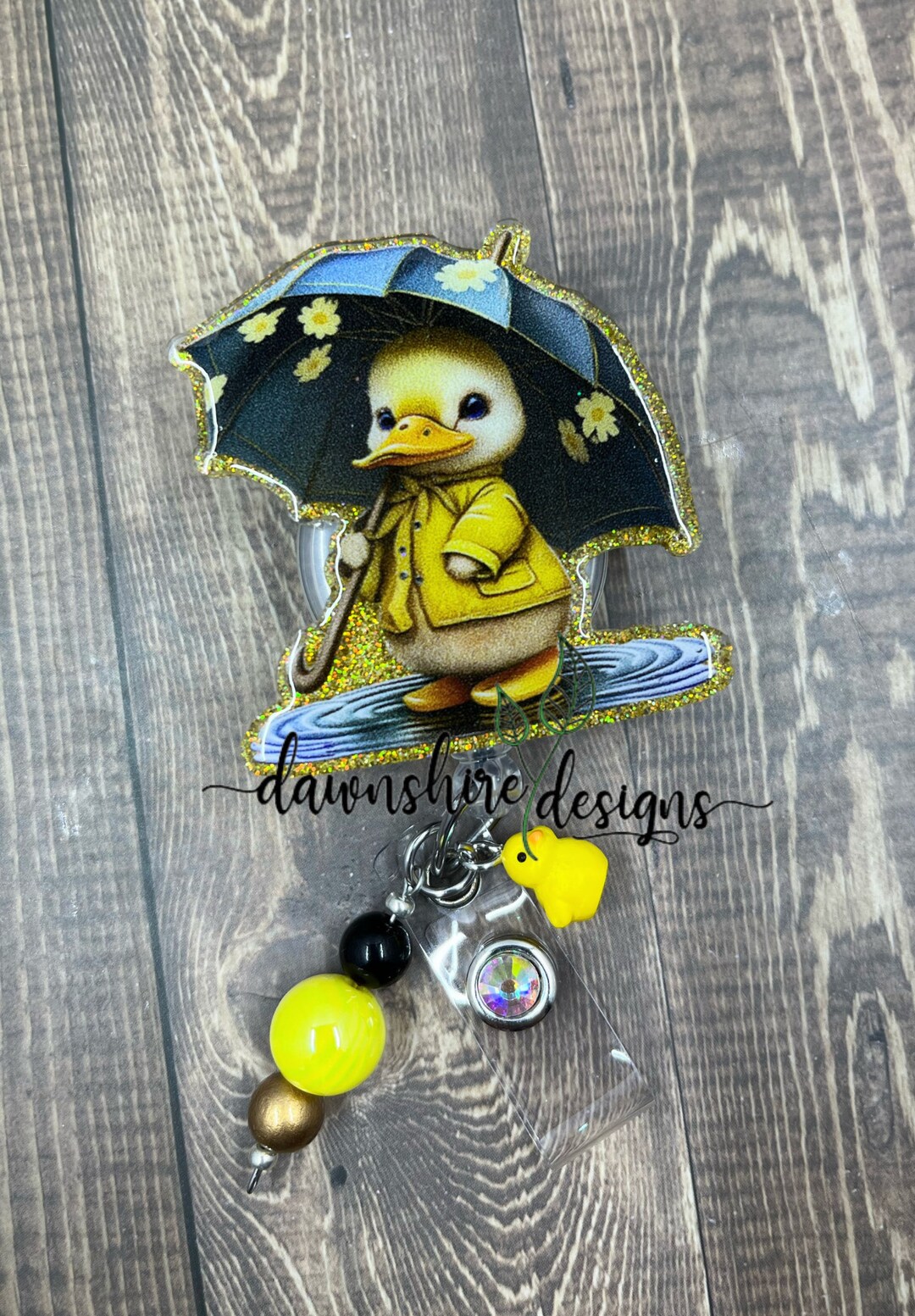Duck Badge Reel, Cute Duck Badge Holder, Badge Reel for Nurse, Beaded ...