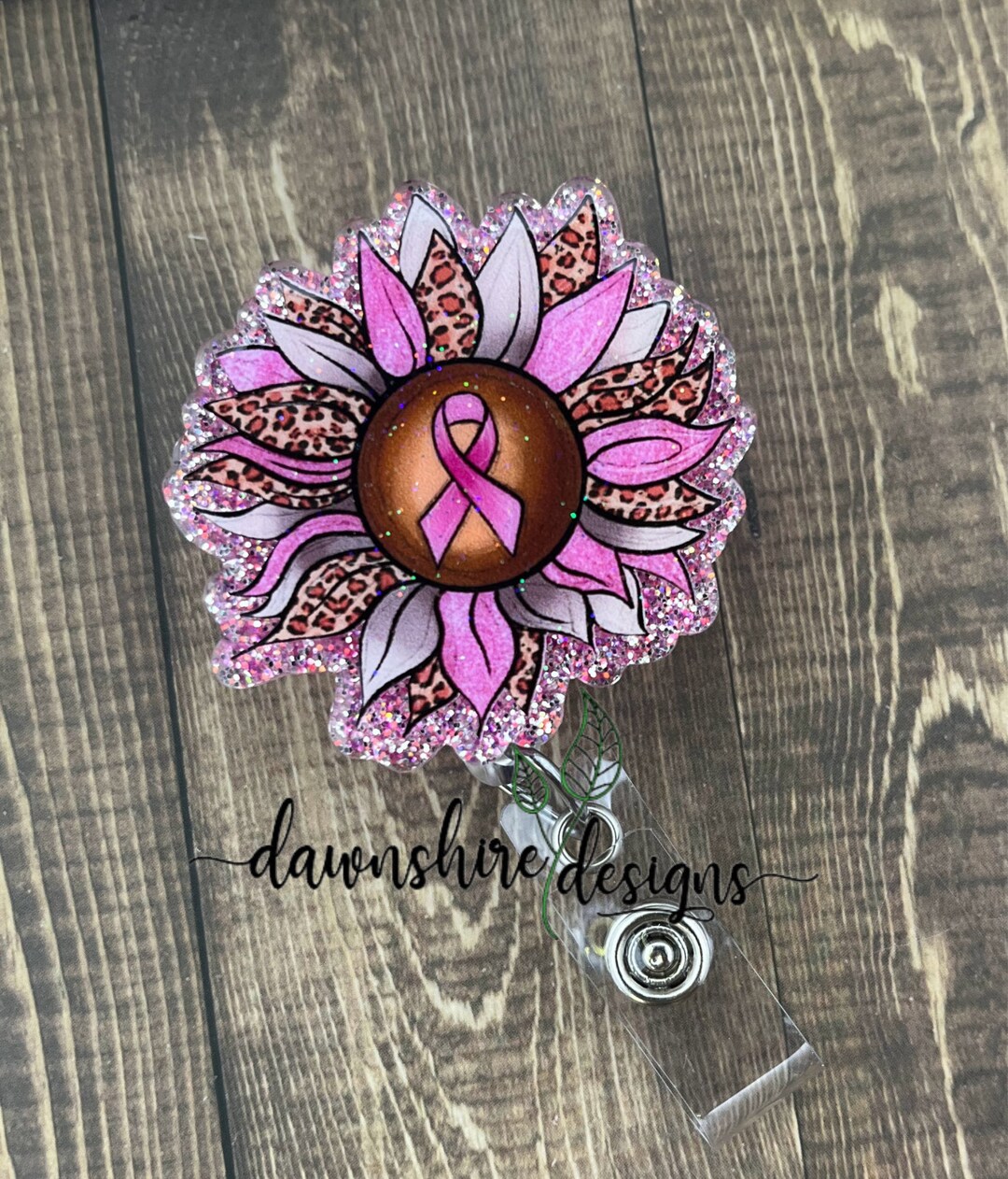 Pink Ribbon Badge Breast Cancer Awareness Badge. Badge Reel - Etsy