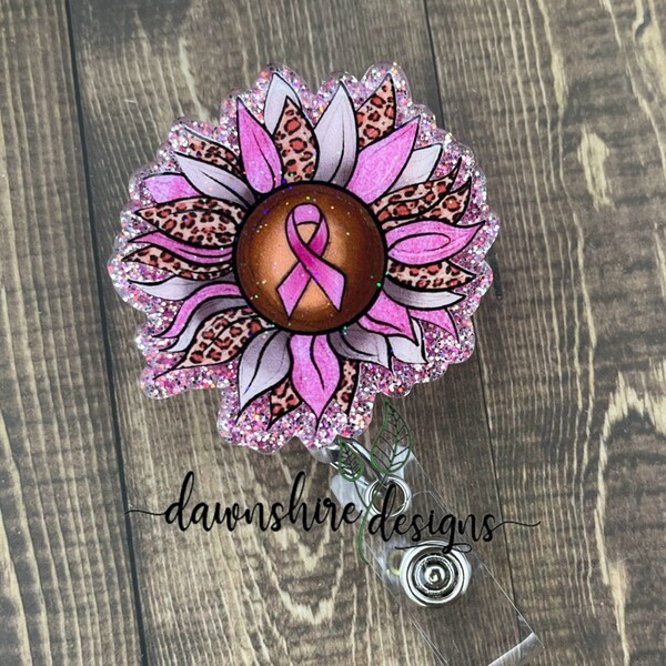 Breast Cancer Retractable Badge - Etsy