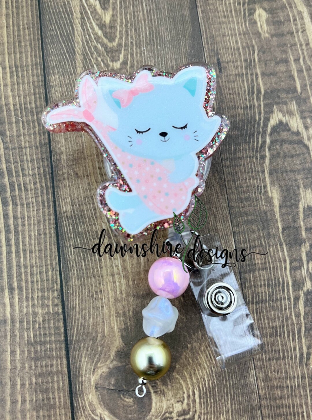 Kitten Badge Reel. Cute Cat Badge Reelbadge Reels for Nurse - Etsy