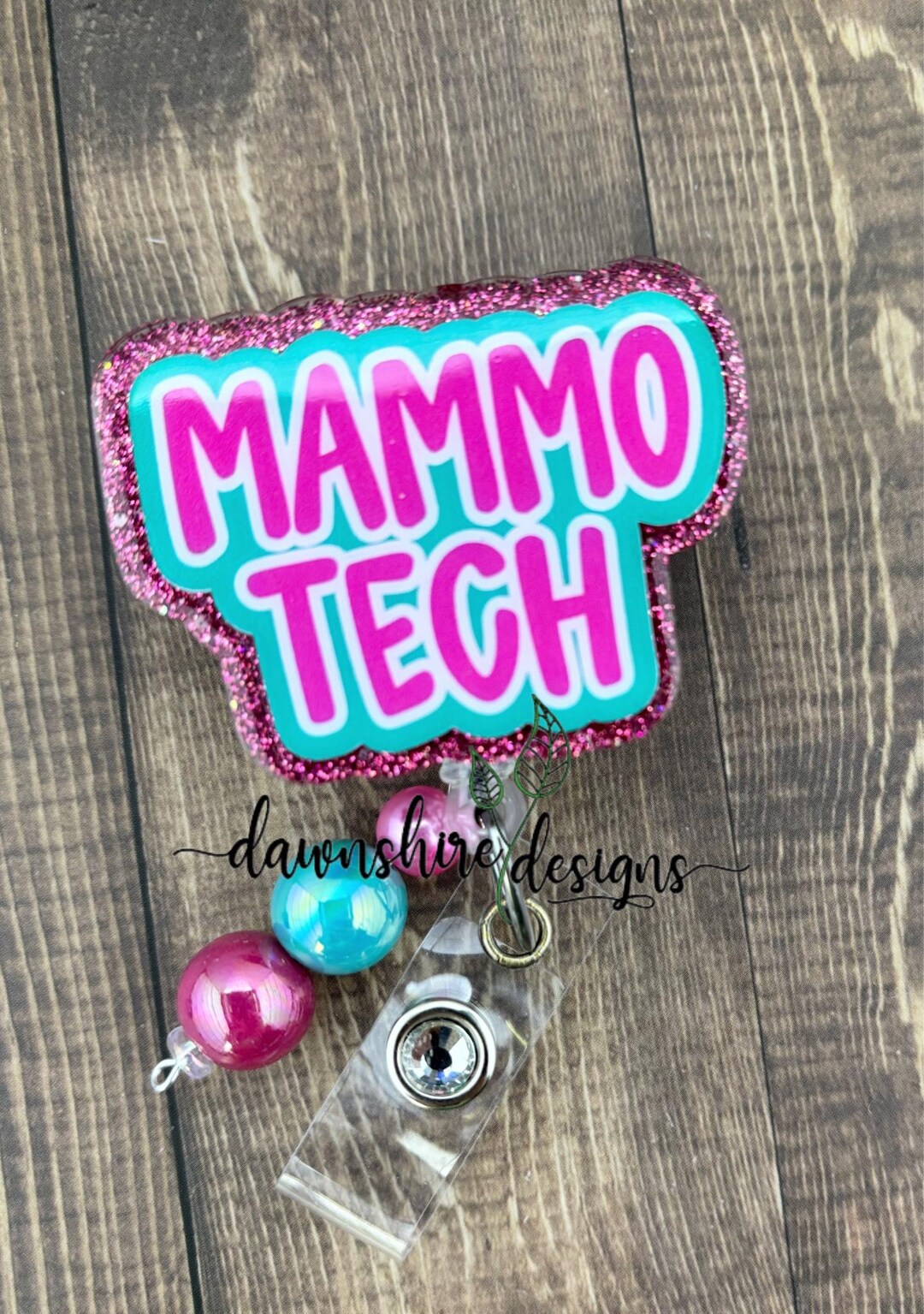 Mammography Tech Badge Reel, Badge Holder for Mammo Tech, Mammography ...