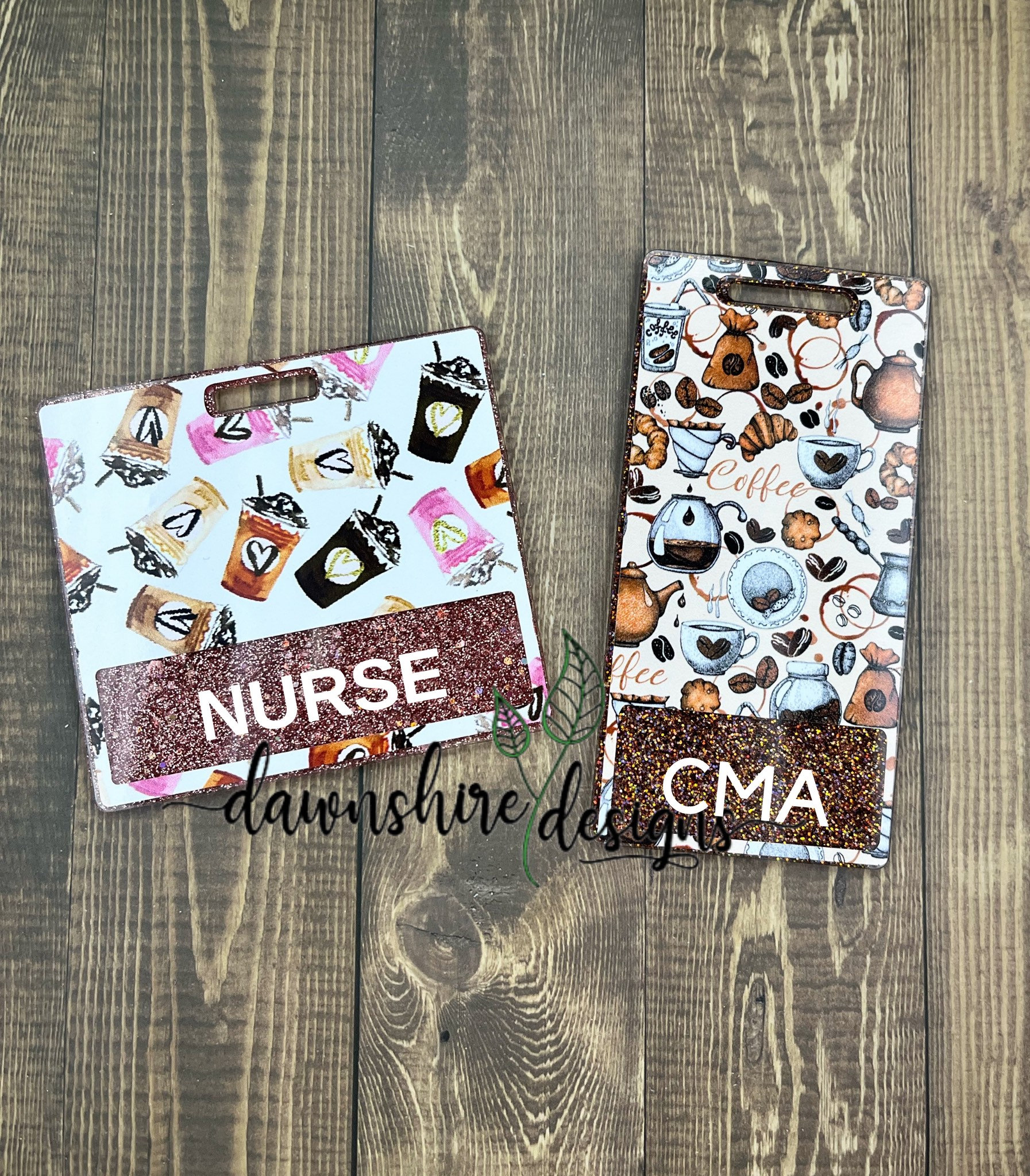 Coffee Badge Buddy Glitter Badge Buddy Custom Badge Buddy. - Etsy