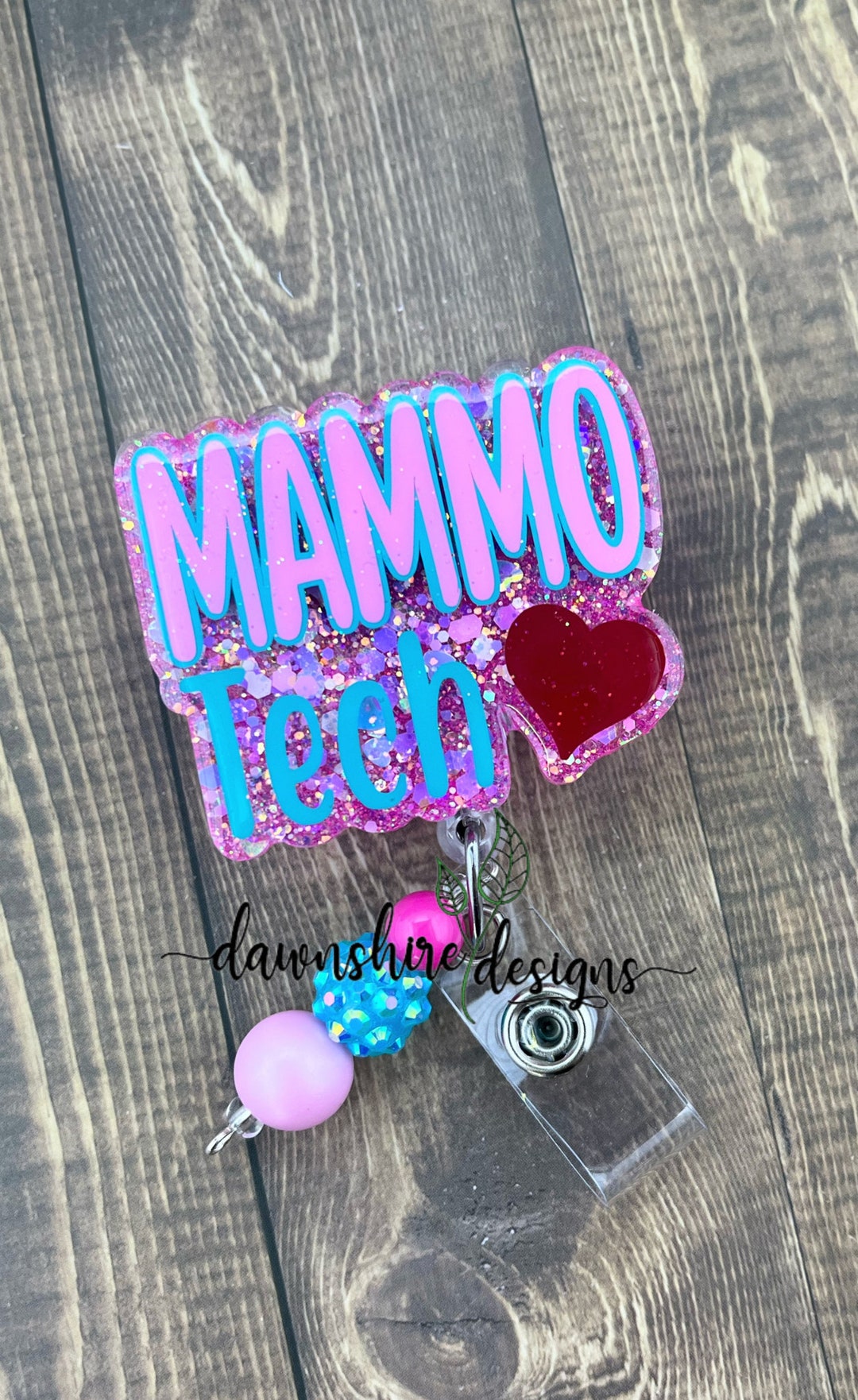 Mammography Tech Badge Reel, Badge Holder for Mammo Tech, Mammography ...