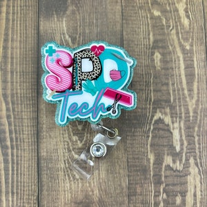 SPD Tech Badge Reel, Badge Holder for Sterile Processing Department ...