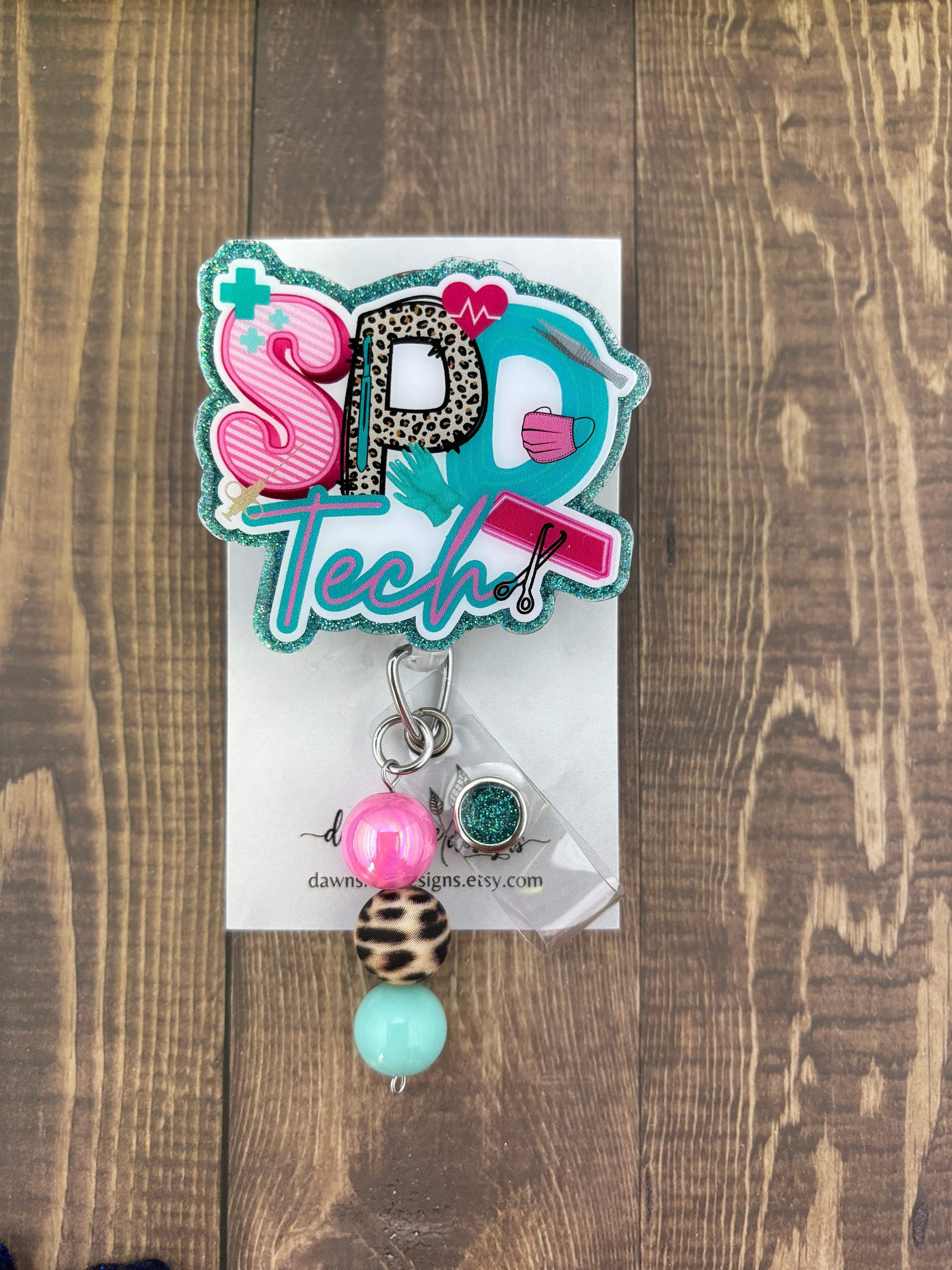SPD Tech Badge Reel, Badge Holder for Sterile Processing Department ...