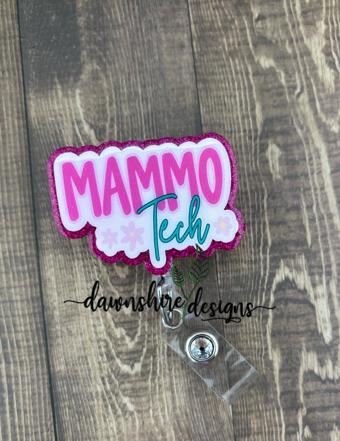 Mammography Tech Badge Reel, Badge Holder for Mammo Tech, Mammography ...