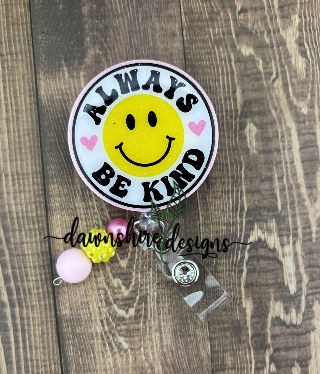 Always Be Kind Badge Holder, Smile Badge Reel for Nurse, Funny Badge ...