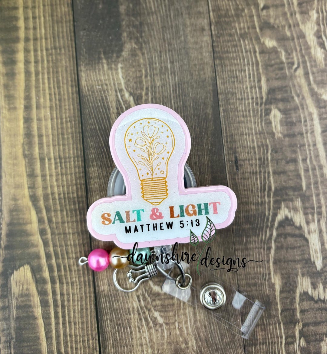 Matthew 5 Badge Reel, Inspirational Badge, Christian Badge Reel, Faith ...