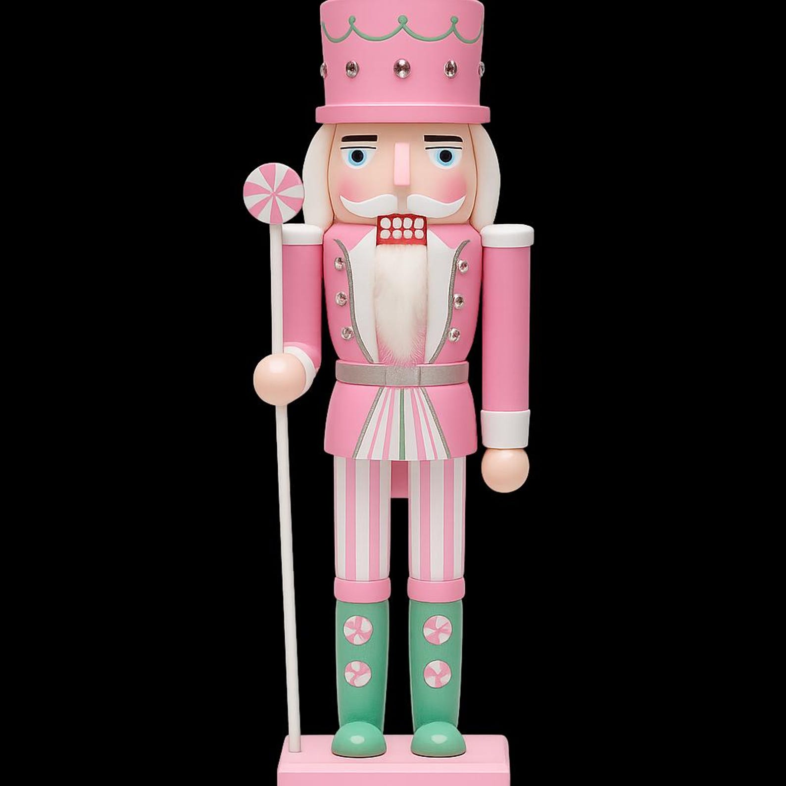 Pastel Pink Wooden Nutcracker | Candyland Holiday Decor, 12 Inch - Etsy
