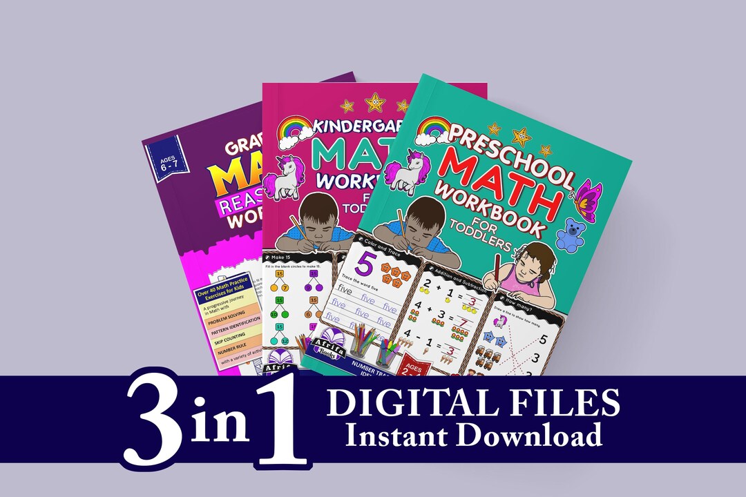 Printable Preschool Math Workbook for Toddlers, Kindergarten Math ...