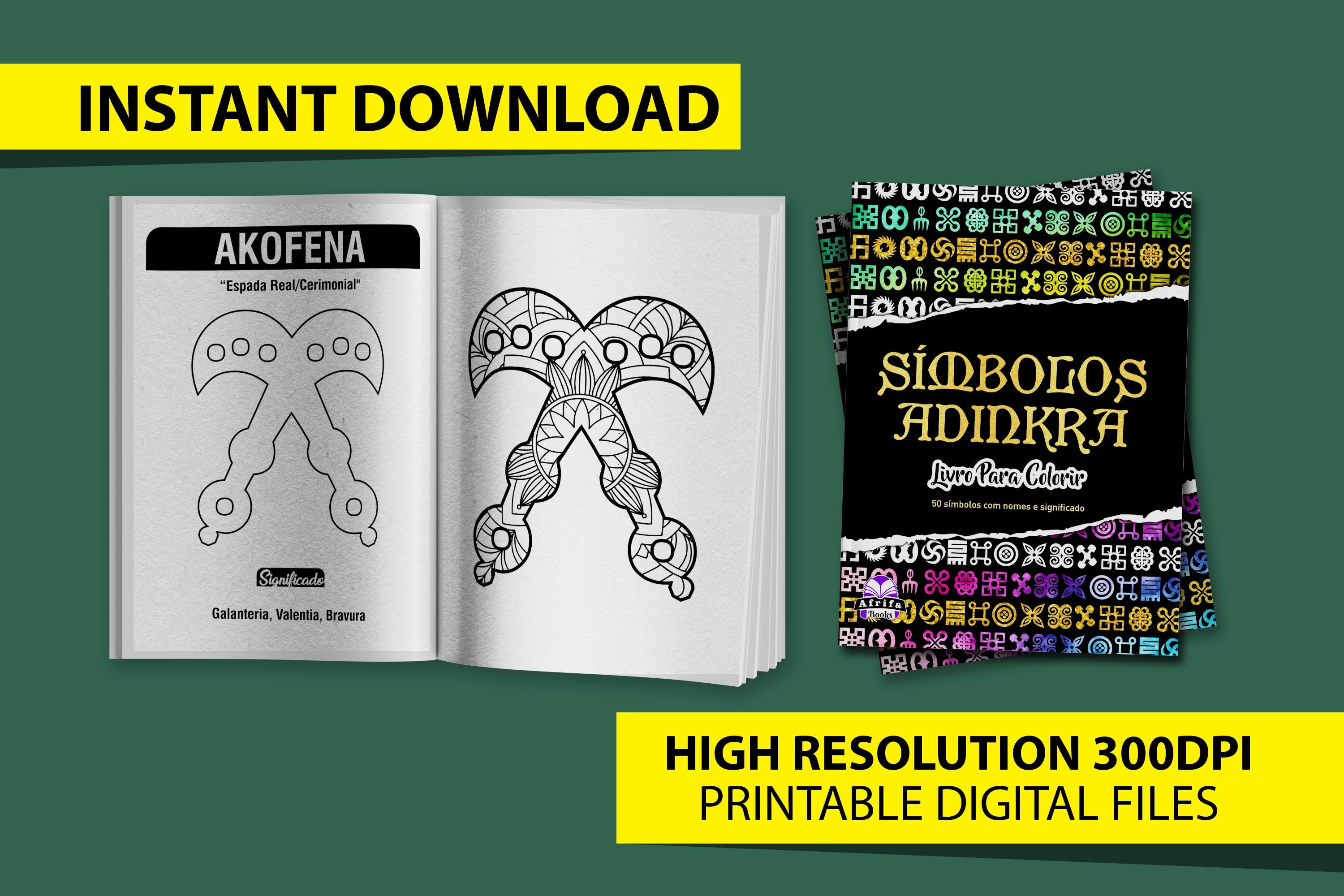 Adinkra Symbols Coloring Pages With Names and Meanings in Portuguese ...