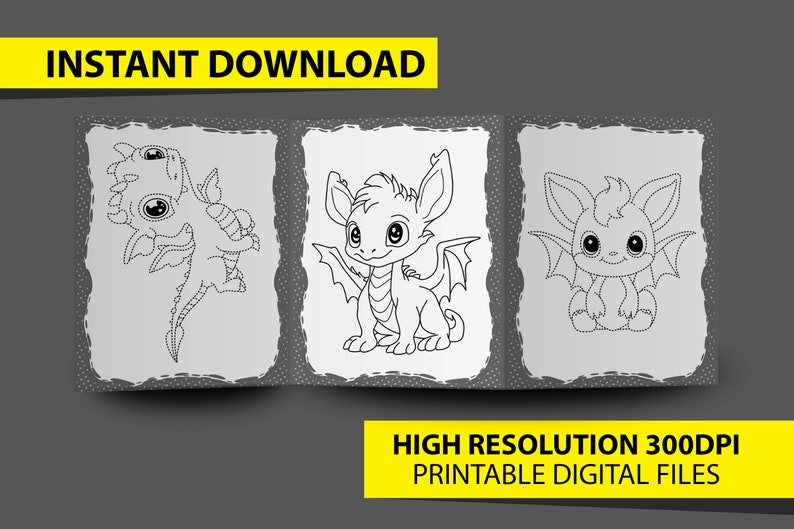 Baby Dragons Tracing and Coloring Book for Kids, Bold and Adorable ...