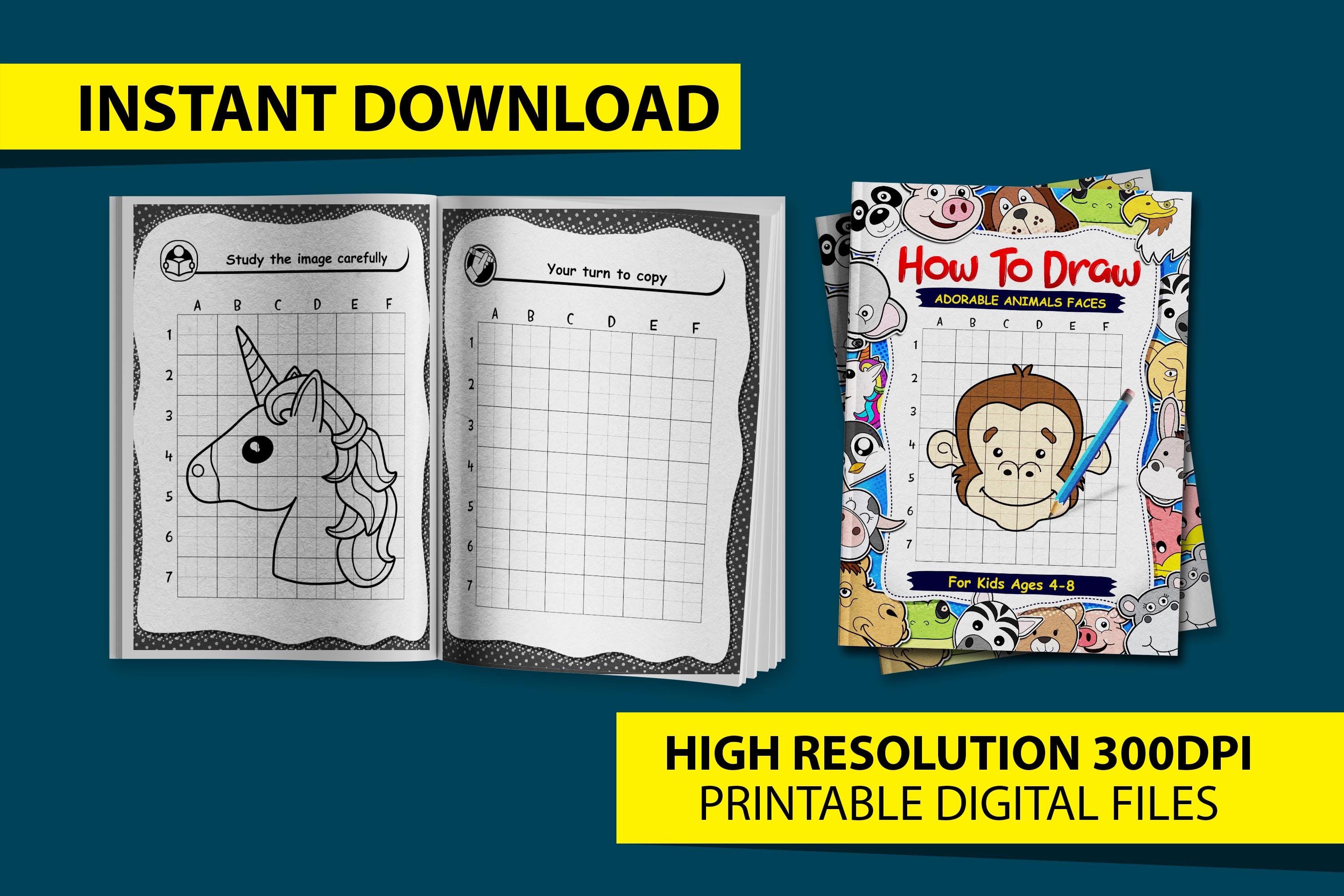 How to Draw Adorable Animals for Kids Ages 4-8 Fun and Easy Step-by ...