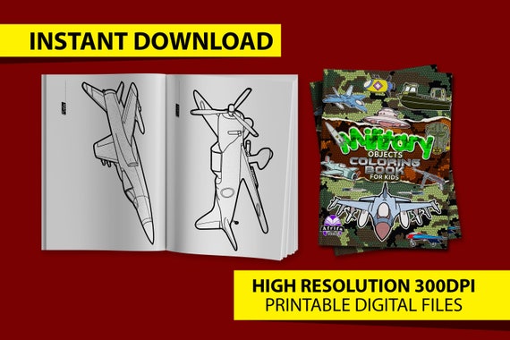 Military Coloring Pages for Kids 50 PDF Coloring Pages Filled - Etsy