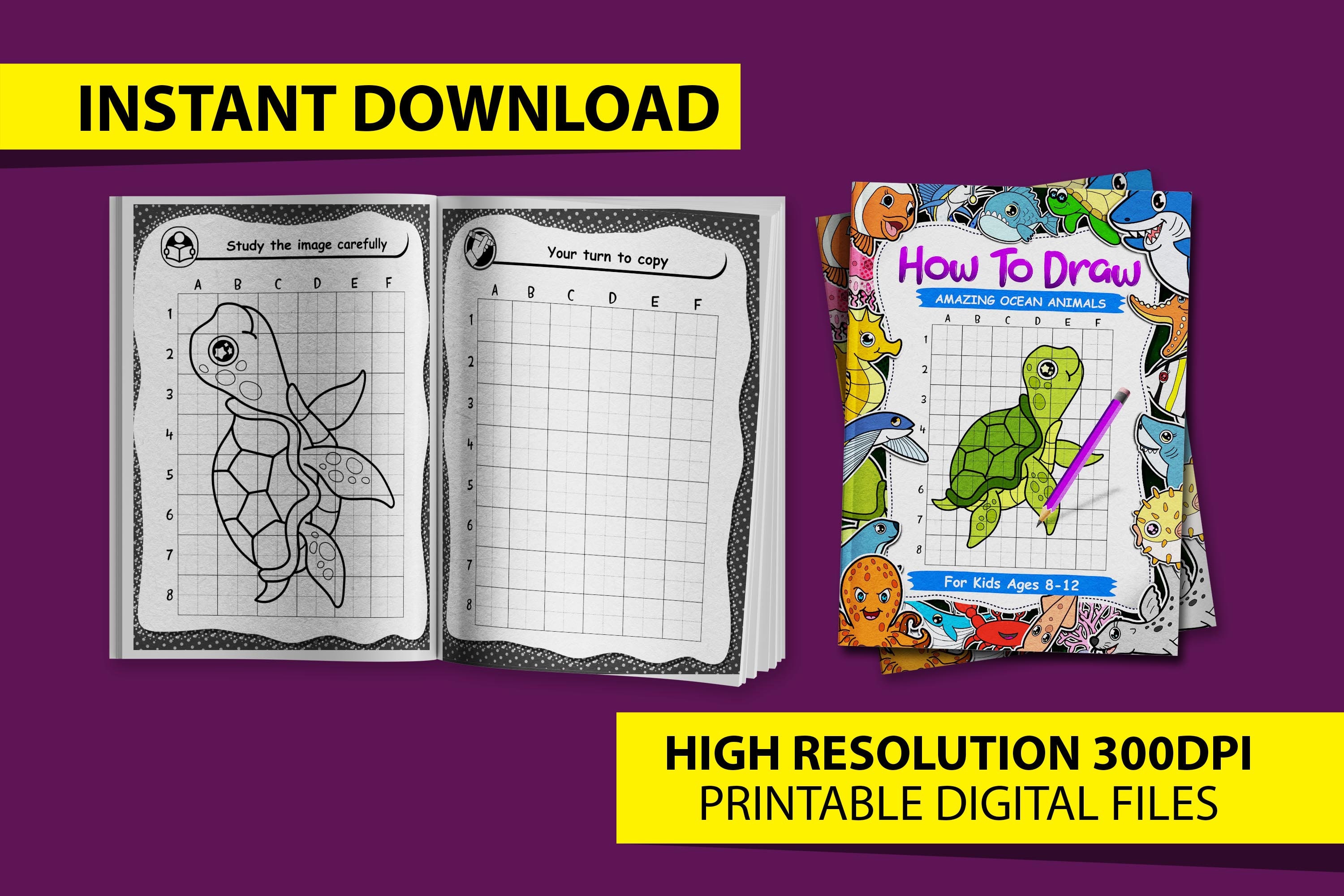 How to Draw Amazing Ocean Animals for Kids Ages 8-12 Fun and Easy Step ...