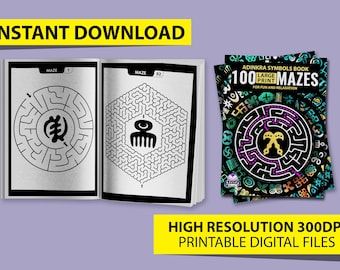 All New Mazes Instant Download 20 Printable Puzzles With Solutions for ...