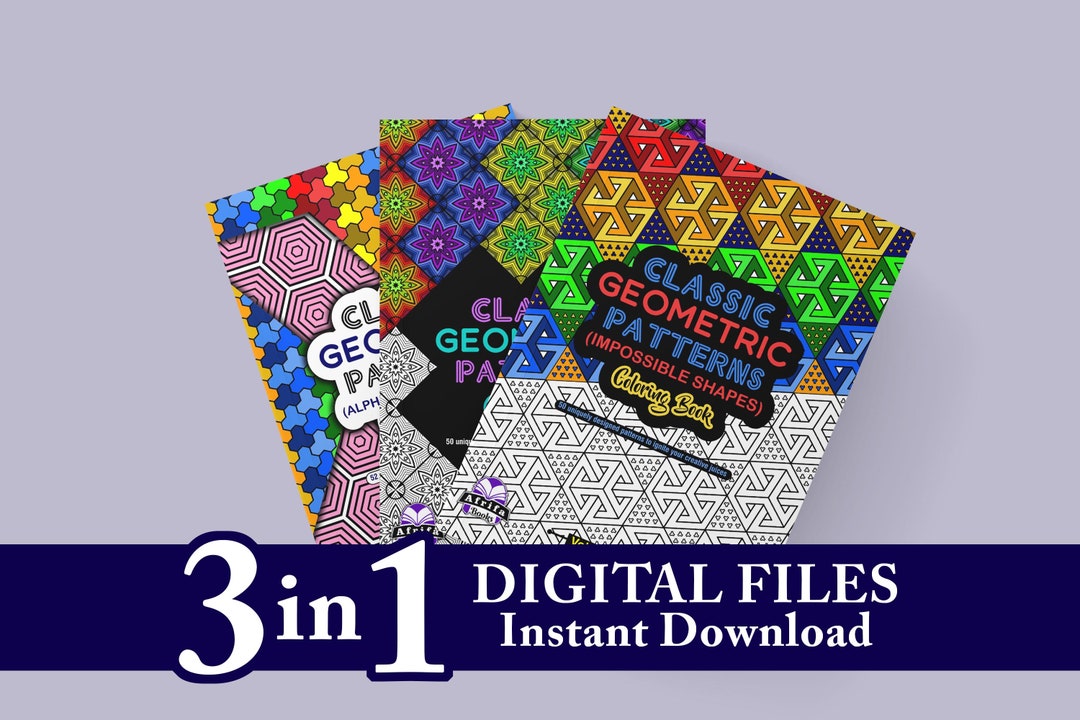 Geometric Patterns Coloring Book: Abstract Seamless Designs (PDF ...