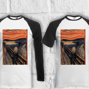 The Scream Edvard Munch Painting Art T Shirt Hoodie Sweatshirt Baseball ...