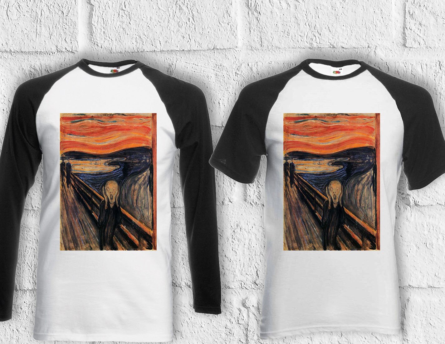 The Scream Edvard Munch Painting Art T Shirt Hoodie Sweatshirt Baseball ...