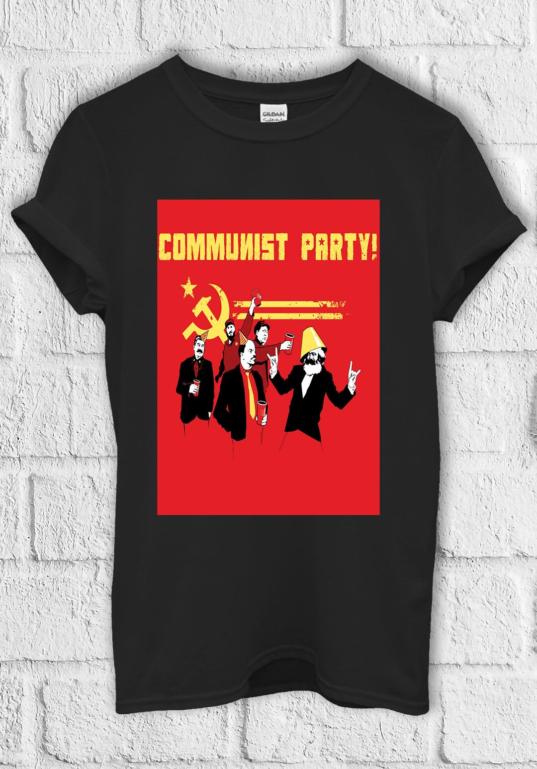 Communist Party Banksy Lenin Stalin T Shirt Hoodie Sweatshirt Baseball ...