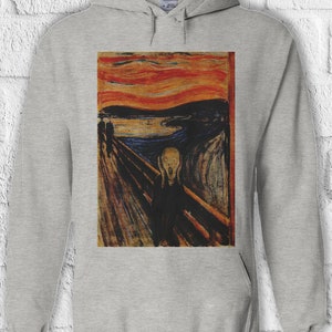 The Scream Edvard Munch Painting Art T Shirt Hoodie Sweatshirt Baseball ...