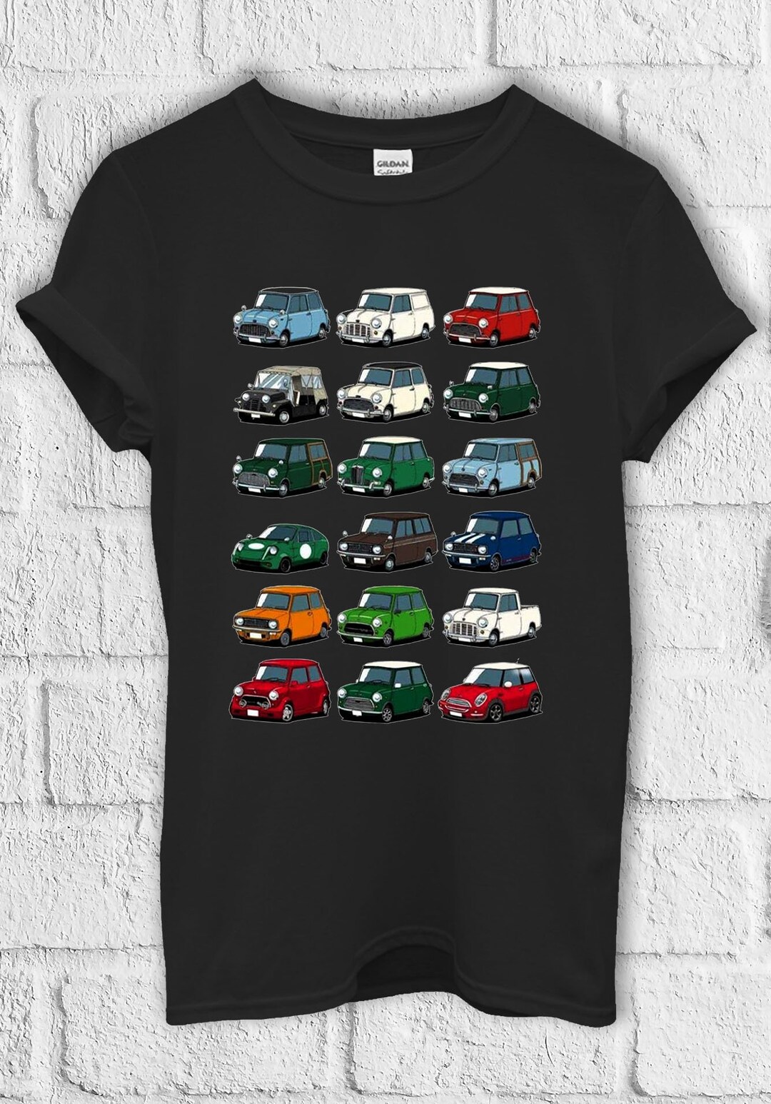 Classic Mini Car Icon T-shirt: Vintage Unisex Design - Etsy