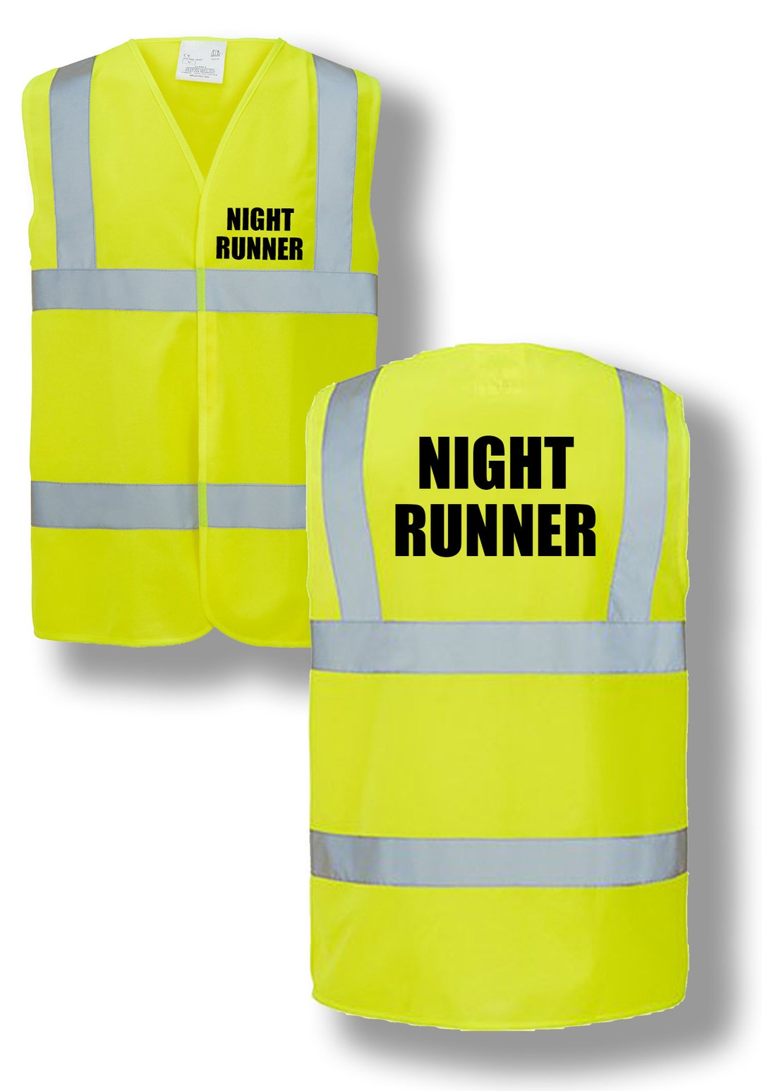 Night Runner Logo Hi Vis Vest Company Printed Horse Riding Safety ...