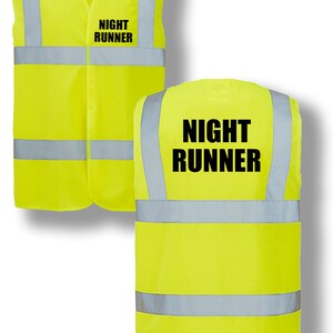 Night Runner Logo Hi Vis Vest Company Printed Horse Riding Safety ...