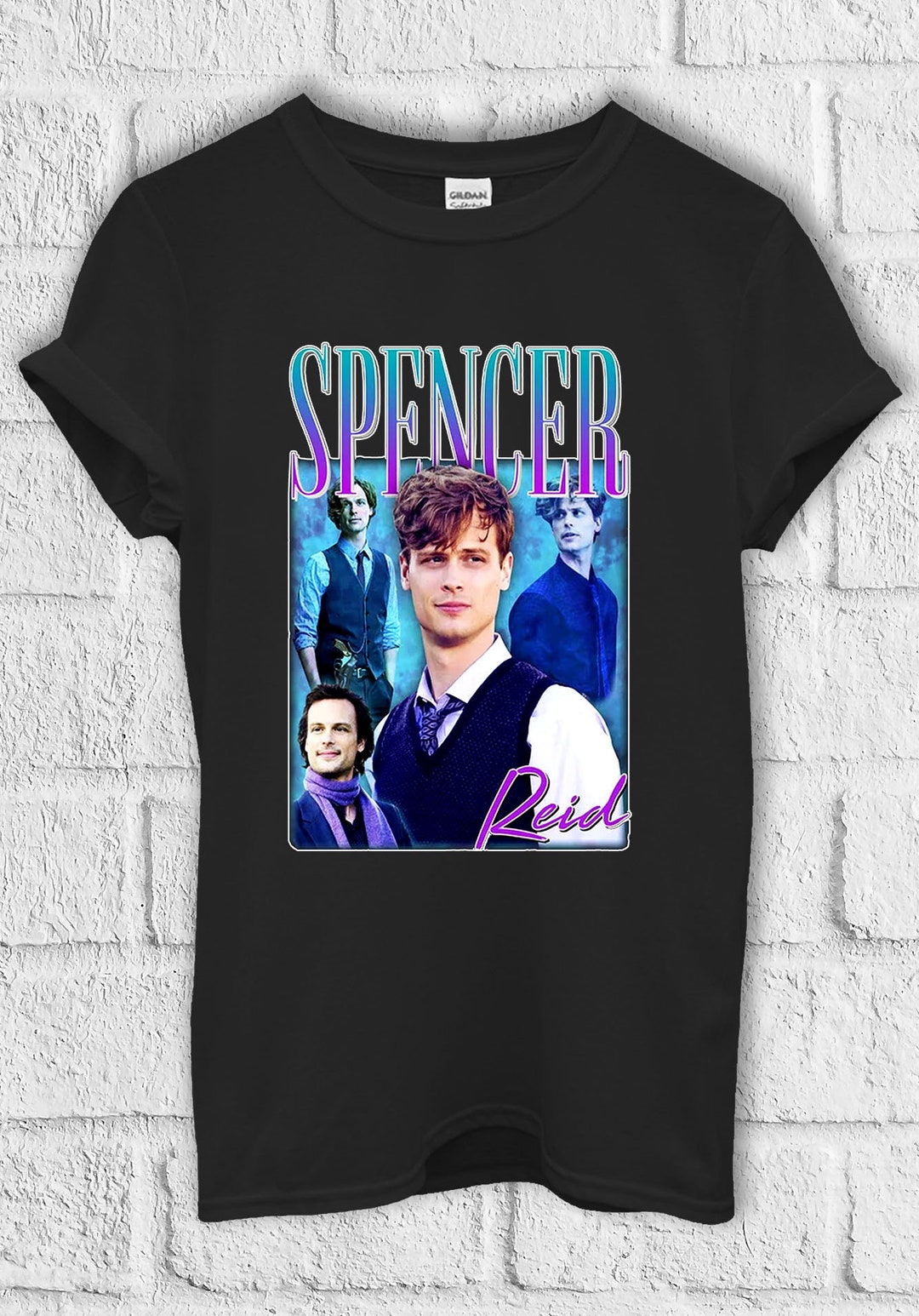 Spencer Reid Homage T Shirt Retro 90s Hoodie Sweatshirt Baseball ...