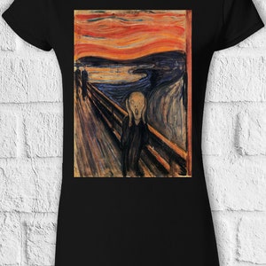 The Scream Edvard Munch Painting Art T Shirt Hoodie Sweatshirt Baseball ...