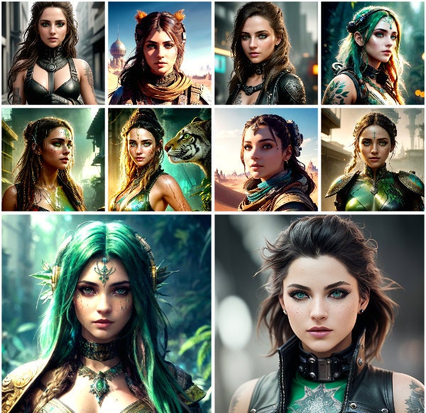 Digital Bundle 50 Female Avatars Generative Art - Etsy