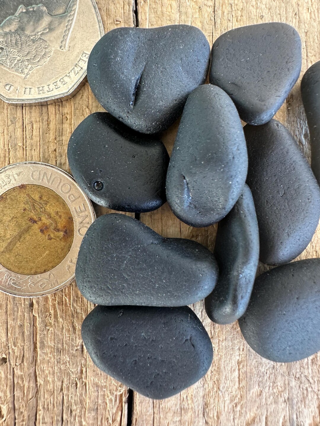 12 X Black Pirate Sea Glass 15mm-25mm - Spanish Beaches -set 3 - Etsy
