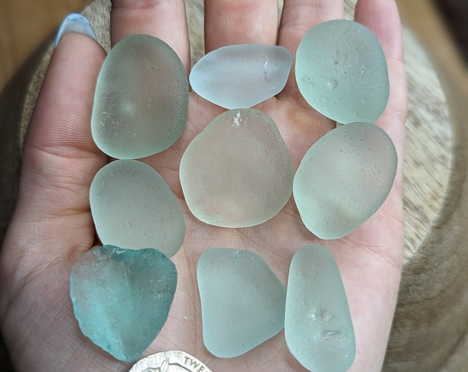 Aqua Marine Sea Glass 10mm-25mm From Kent, UK Beaches Assorted Sizes 50 ...