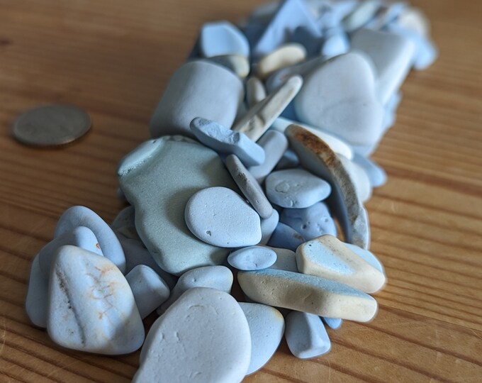 100 X Light Blue Pottery Pieces From Kent, UK Beaches - Etsy
