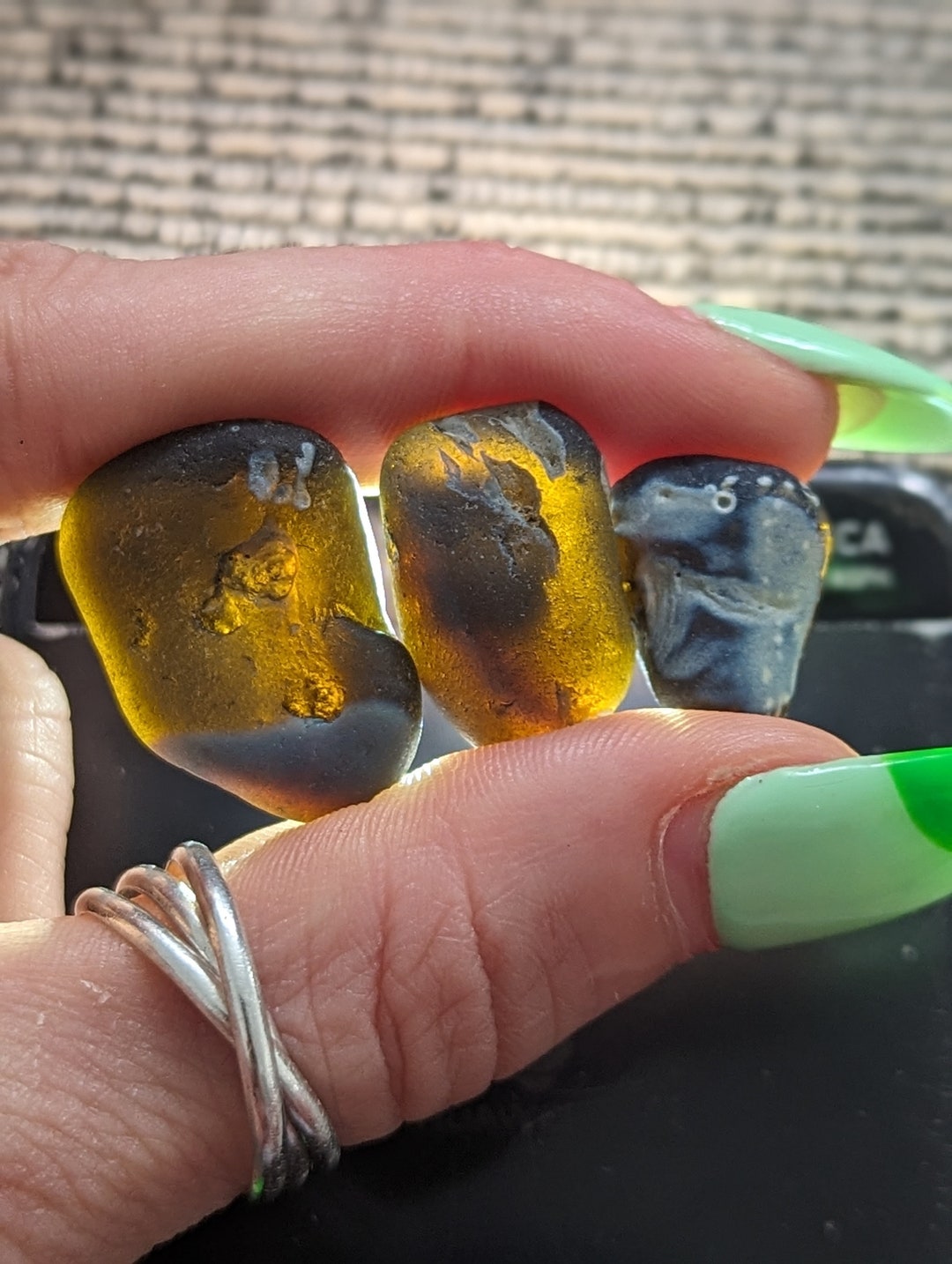 X3 Pieces 1700-1800 Pirate Sea Glass 15-25mm Long From Kent, UK Beaches ...