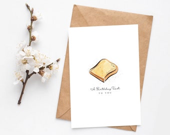 Birthday Toast Birthday Card Card for Him Card for Her Funny Birthday ...